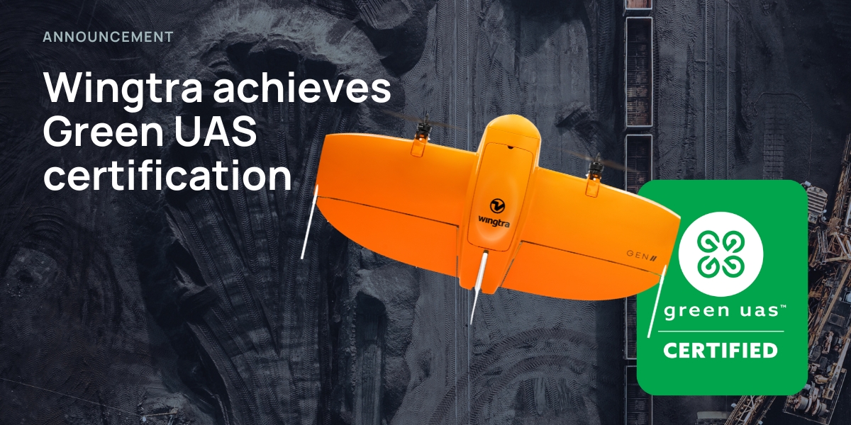 Wingtra achieves green UAS certification | Wingtra